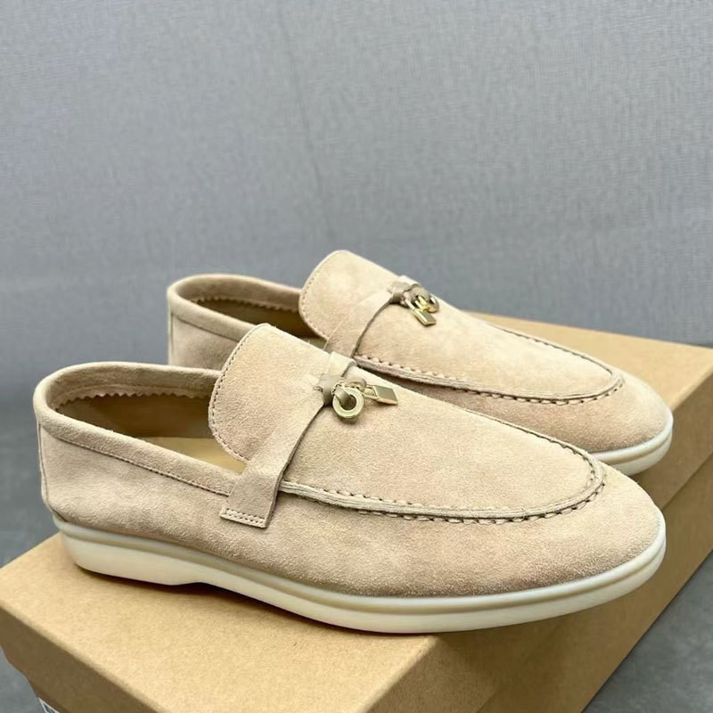 Old Style Style Loafers plaid and Elegant Round Toe Suede LP Women's ...