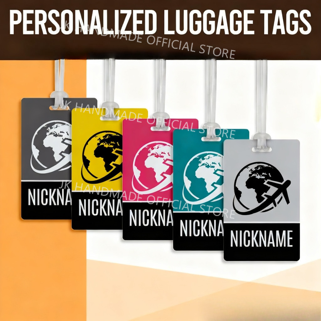 Acrylic Personalized World Traveler Design Bag Tag Personalized Custom ...