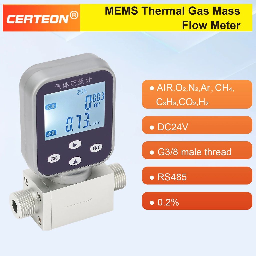 MEMS Micro Thermal Gas Flow Meter Digital Mass Flow Sensor for ...