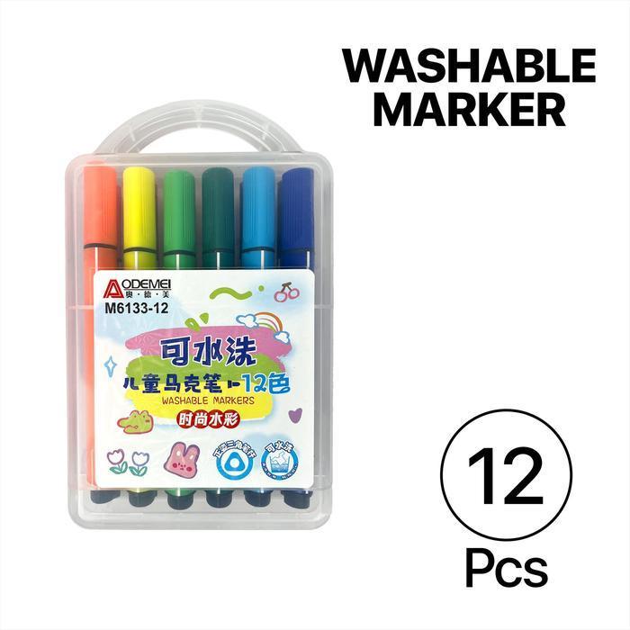 NA Washable Markers 12 Colors Easy-to-Wash Children's Color Markers ...