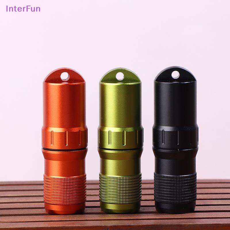 hot Portable Pill Case Waterproof Container Capsule Airtight Aluminum ...