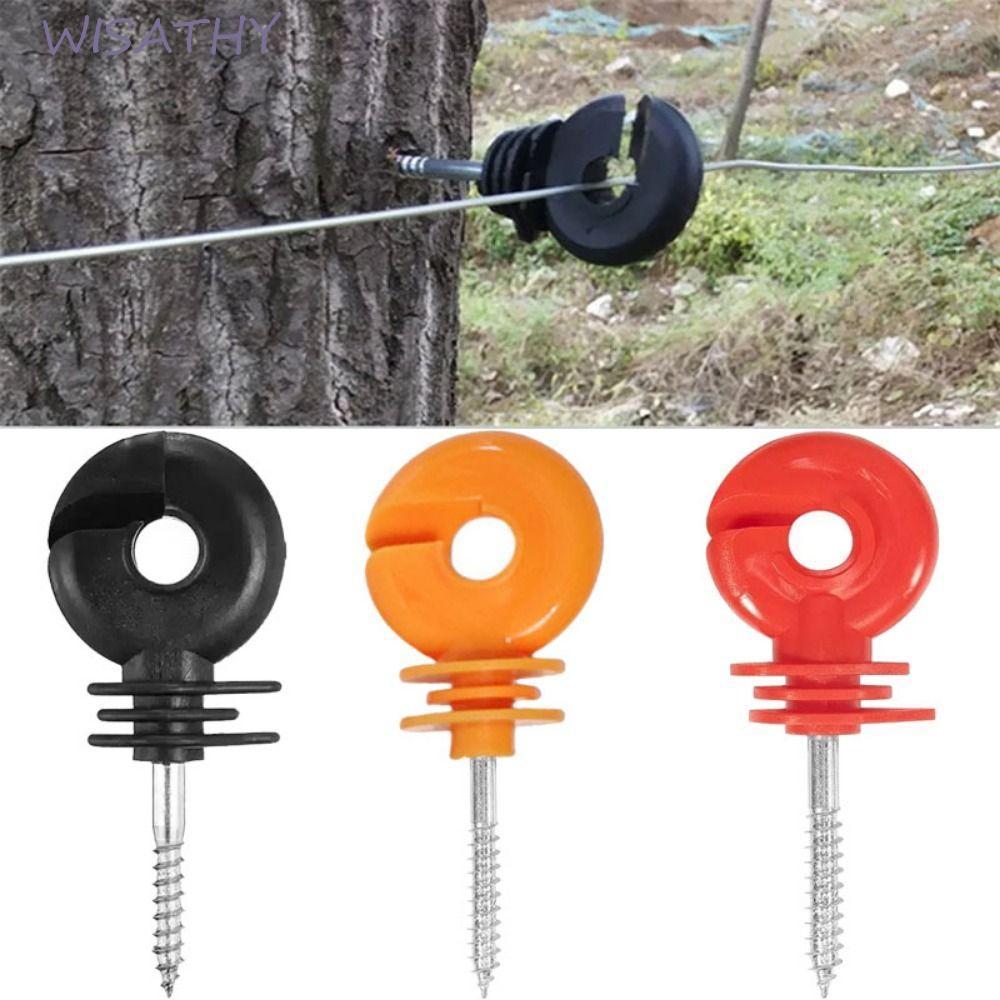 WISATHY 100Pcs Wood Post Screw, Angled Slot Great Insulation Fence Ring ...