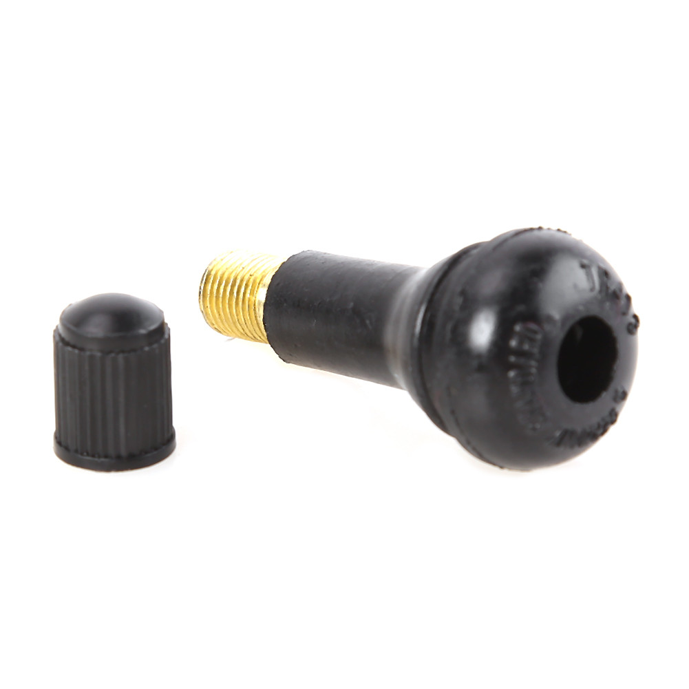 100pcs TR-413 Snap In Short Black Rubber Valve Stems TR413 Tubeless ...