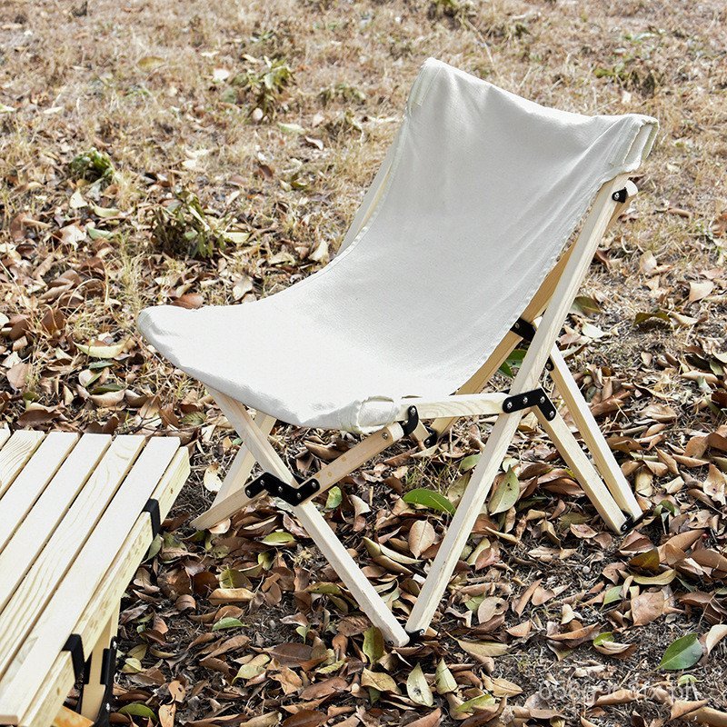 Outdoor Wooden Folding Chair Camping Seat Fishing Canvas Chair Road ...