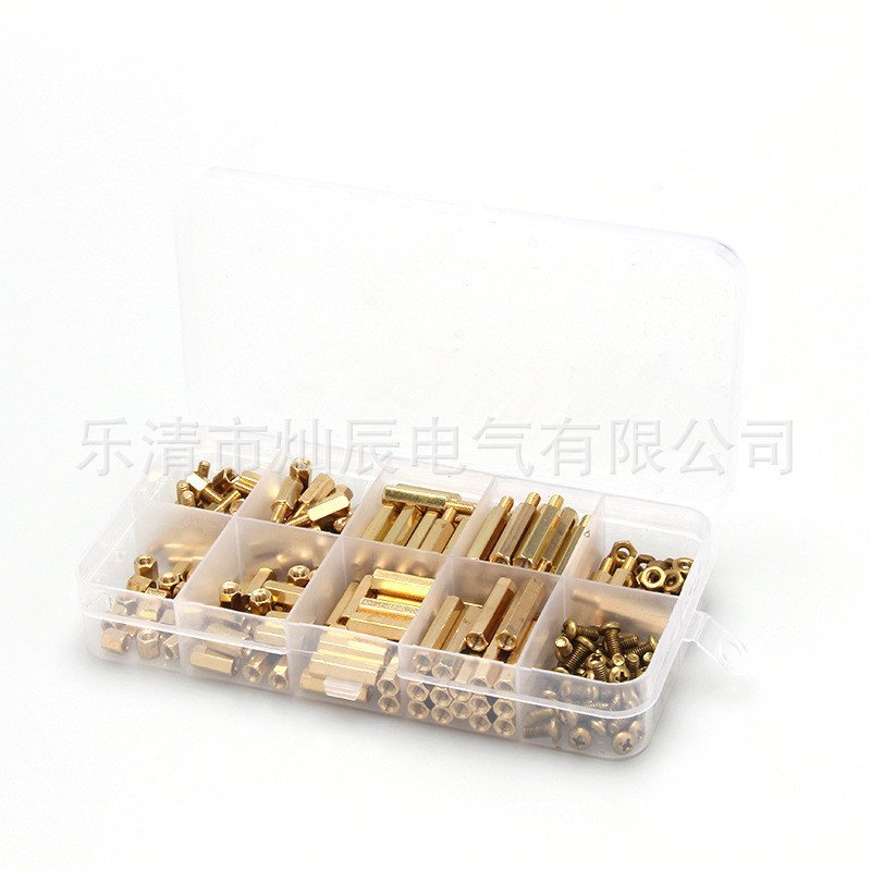 240PCS Hexagonal Nut Column Boxed Isolation Column Copper Stud Hollow ...