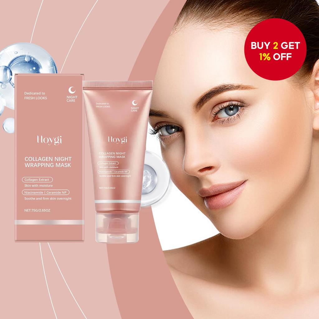 Hoygi Collagen Night Wrapping Mask is a daily skincare treatment ...