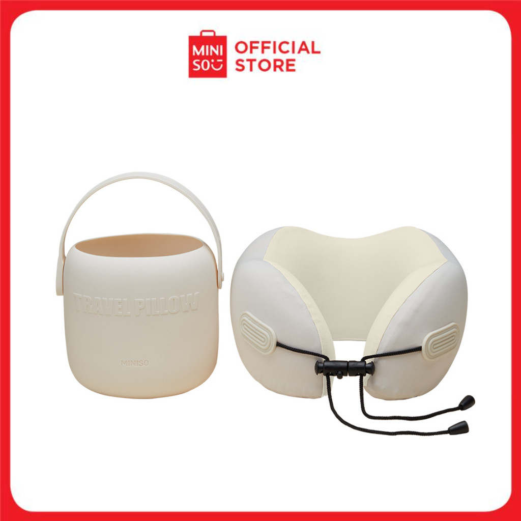 MINISO Portable Foldable Neck Pillow(Off-White) | Shopee Philippines