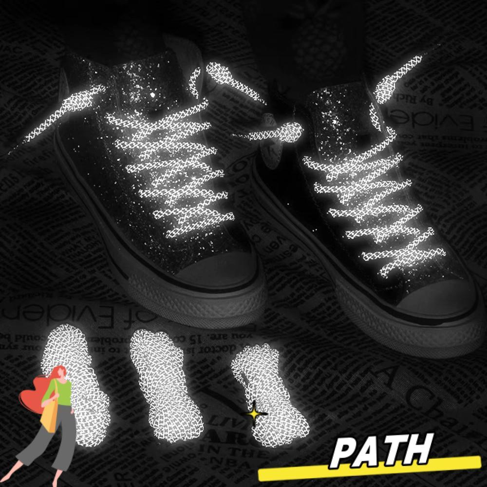PATH 1Pair 100CM/140CM Sneaker Shoestrings, Round Reflective Sport ...