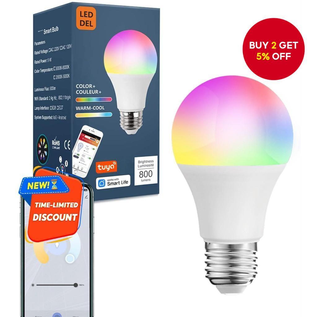 E27 Rgb Led Smart Bulb Tuya Lamp Bluetooth App Control Dimmable 15w ...