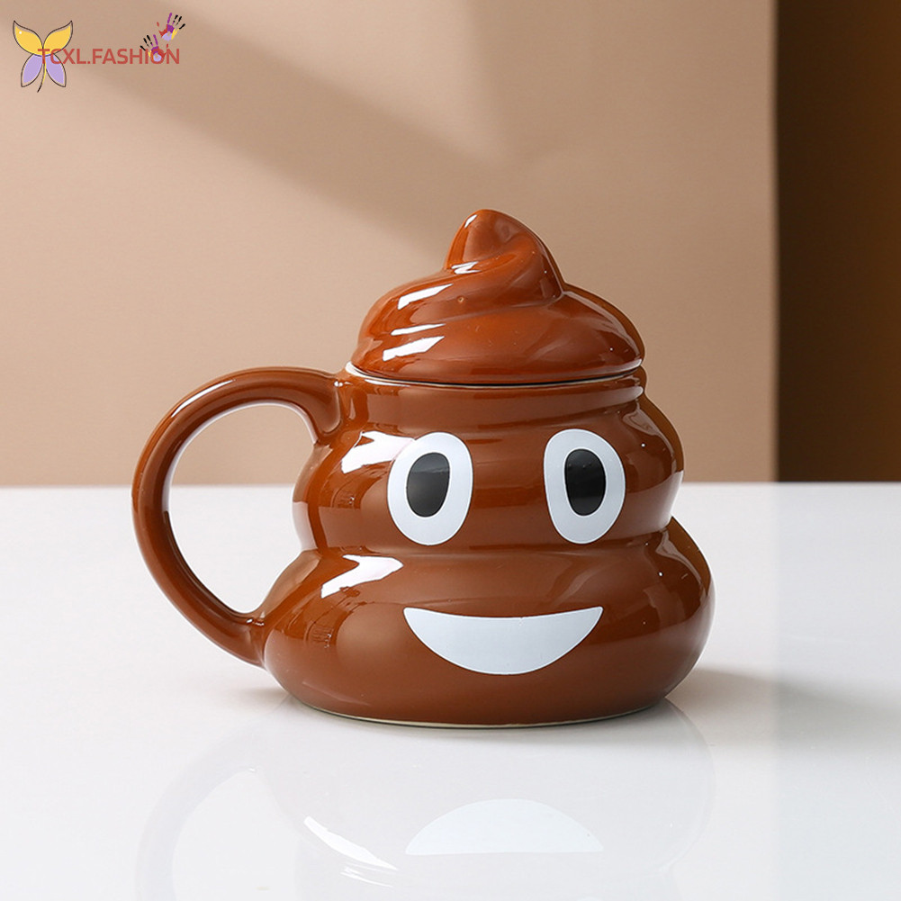 Spoof Ceramics Mug With Poop-Shaped Stylish Reusable Water Drinking Cup ...