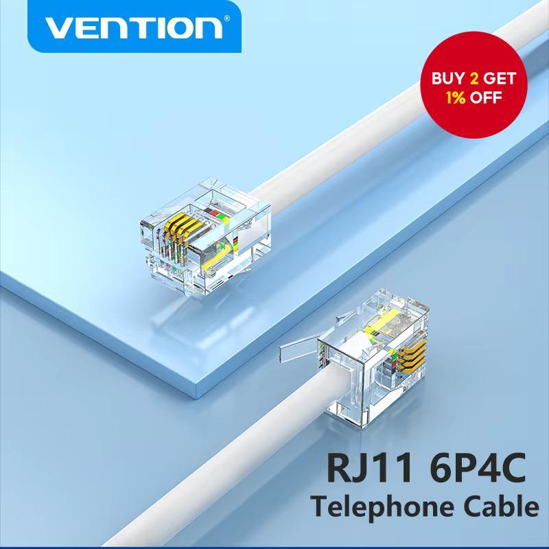 Vention RJ11 Telephone Cable RJ11 Male to Male 6P4C Phone Line Cord for ...
