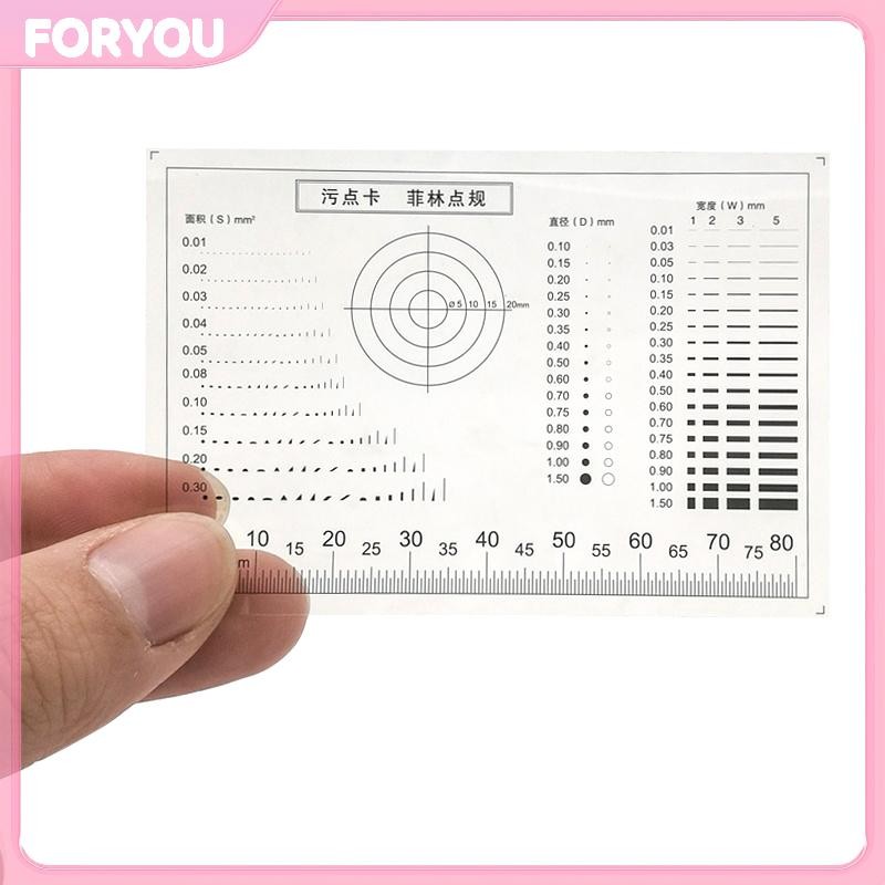 FORYOU Gauge Point Gauge Transparent Film Stain Card Comparison Card ...