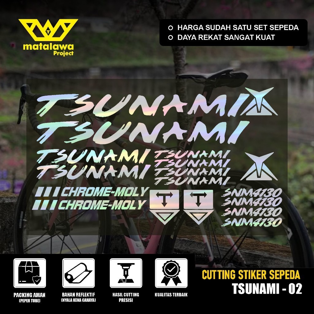 Tsunami Snm4130 100 300 02 Bicycle Sticker cutting frame Waterproof ...