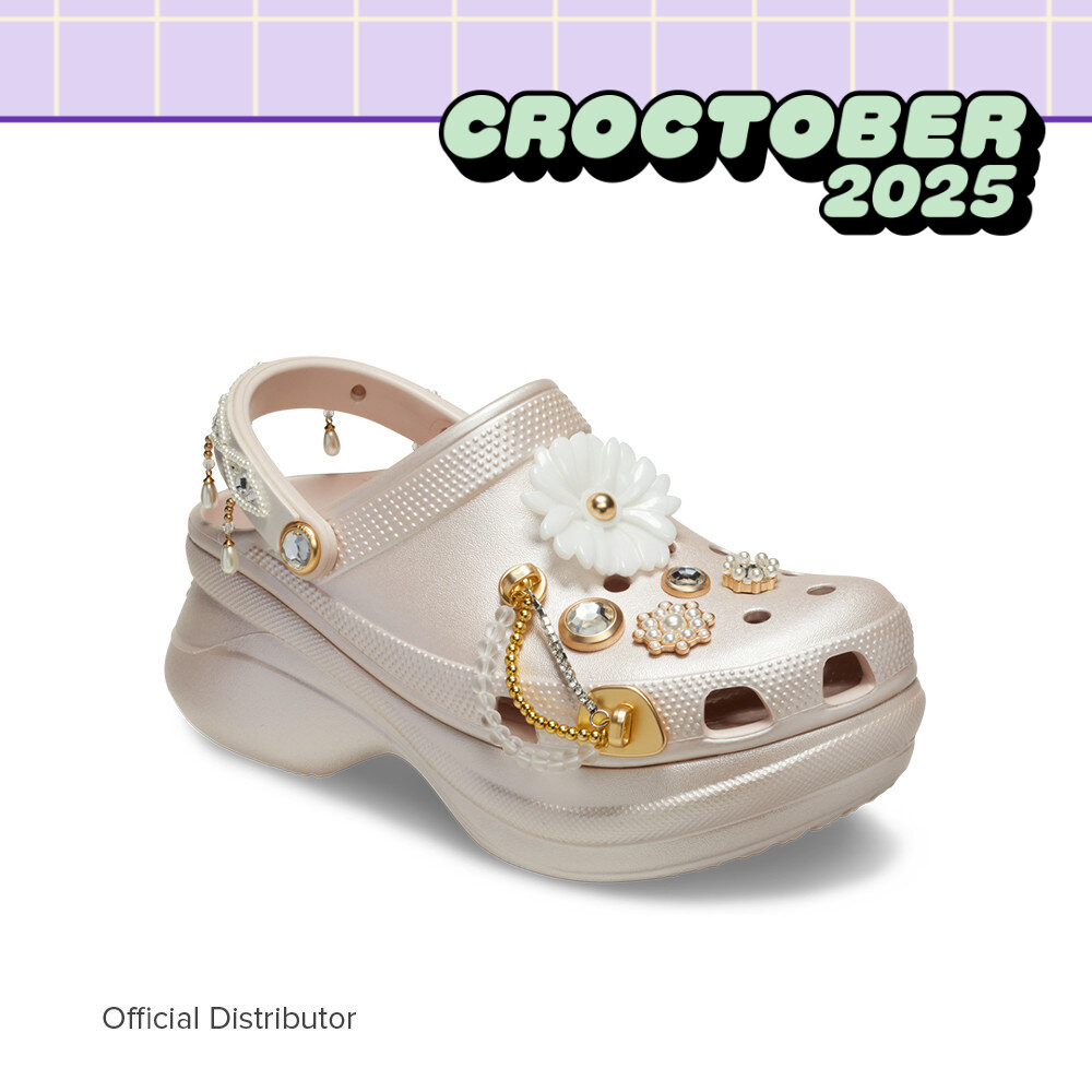 Crocs Women's Bae Jewel Bedazzled Clog in Quartz | Shopee Philippines
