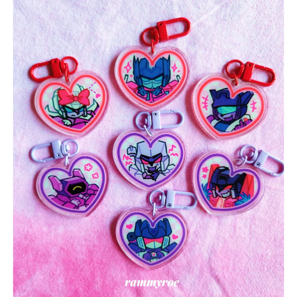 Optimus Prime Anime Keychain Women Ratchet Acrylic Key Chain Man ...