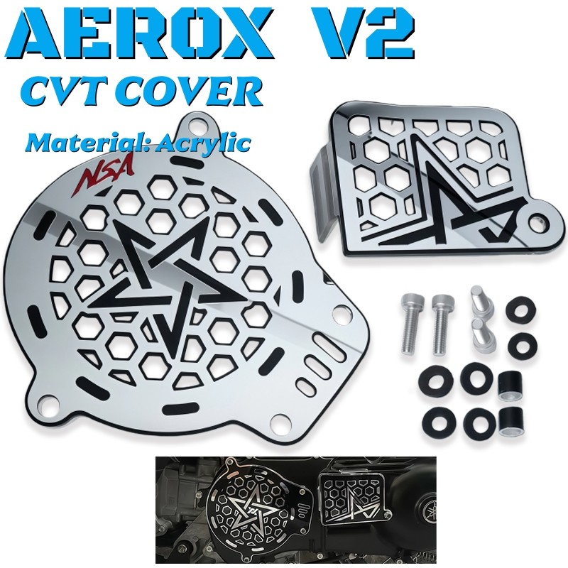 CVT COVER ENGINE COVER STAR BLACK SERIES YAMAHA Aerox V2 Yamaha Cvt ...