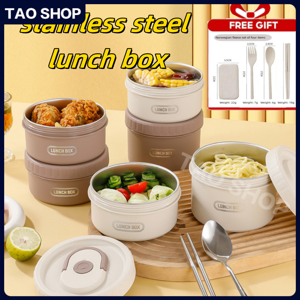 【Send Tableware】304 Stainless Steel Insulated Lunch Box Portable Leak ...