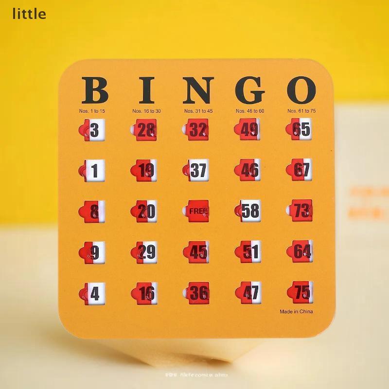 [Mango] 5pcs Bingo Game Card Easy-Read With Sliding Windows Reusable ...