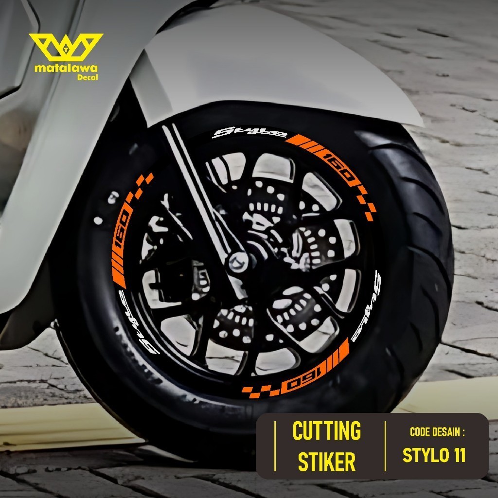 Premium CUTTING STICKERS STYLO RIMS CODE 160 Ring 12 STICKERS LIST ...