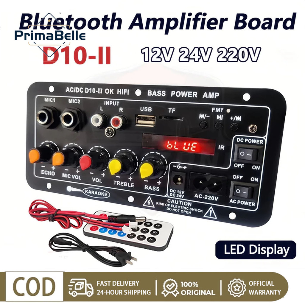 D10 Display 8-12 Inch Speaker AC 220V 12V 24V Digital Bluetooth Stereo ...
