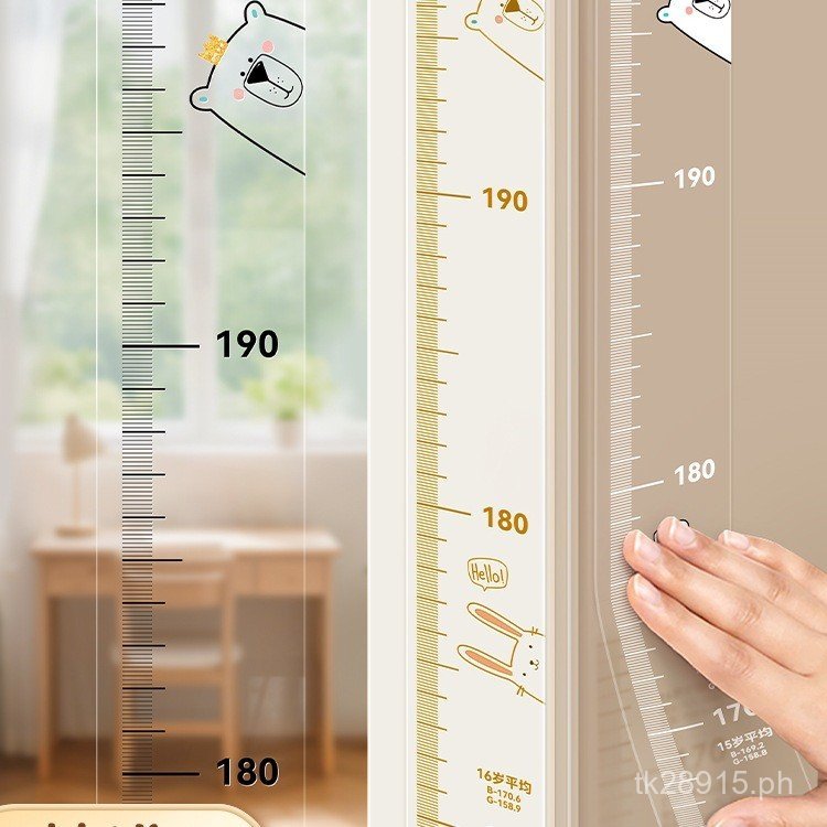 Measuring Transparent No Residue Height Wall Sticker Height Ruler ...
