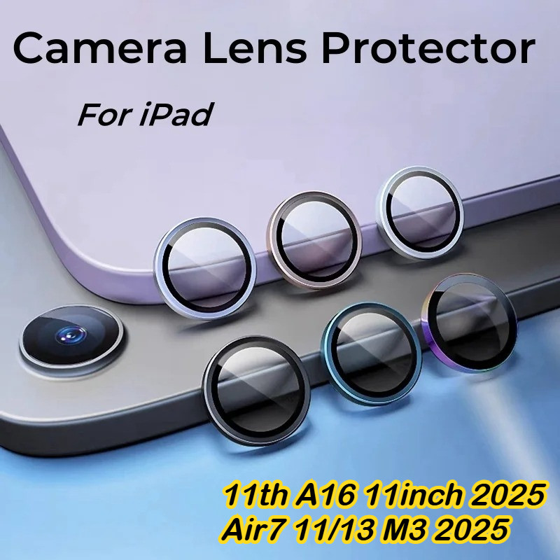2025 NEW Metal Camera Ring+Lens Glass for IPad A16 11th 10 10.9" Air7 ...