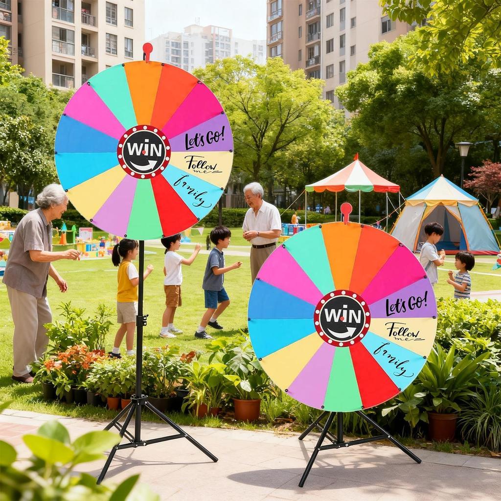 Height-adjustable Prize Wheel Spinner Removable Lucky Draw Roulette ...