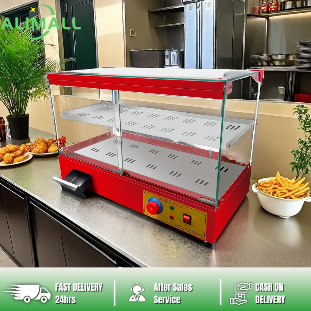 Food Insulation Display Cabinet Glass Heating Constant Temperature Box ...