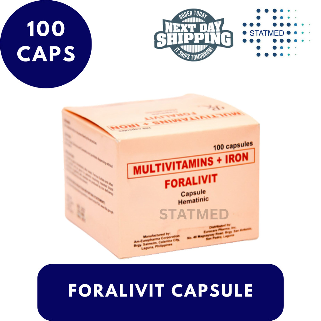 Foralivit Capsule Multivitamins + Iron l 10, 50 & 100 Caps | Shopee ...