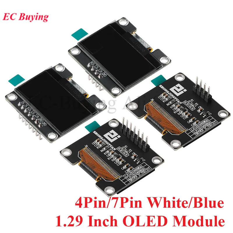 1.29 inch OLED Module 1.29" 12864 Screen White Blue 128X64 OLED LCD LED ...