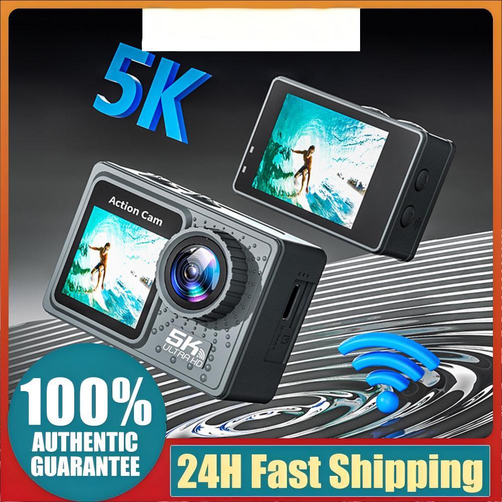 5K Action Camera Gyroscope Stabilization Underwater WiFi 1050mAh for ...