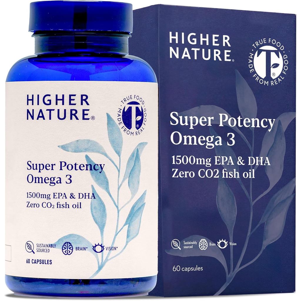 Higher Nature - Omega 3 2000mg with 1000mg EPA & 500mg DHA Per Serving ...