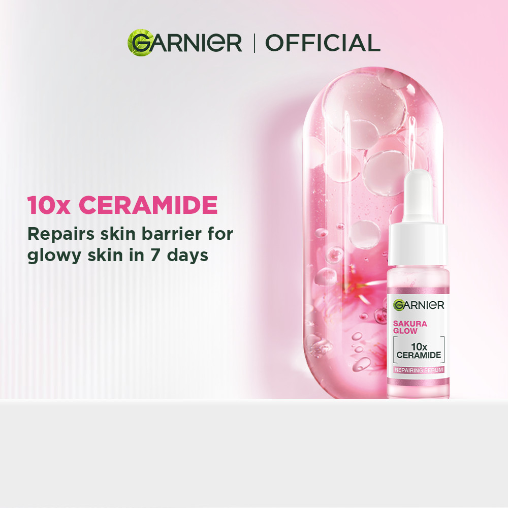 Garnier 10x Ceramide Sakura Glow Hyaluronic Acid Serum (15ml ...