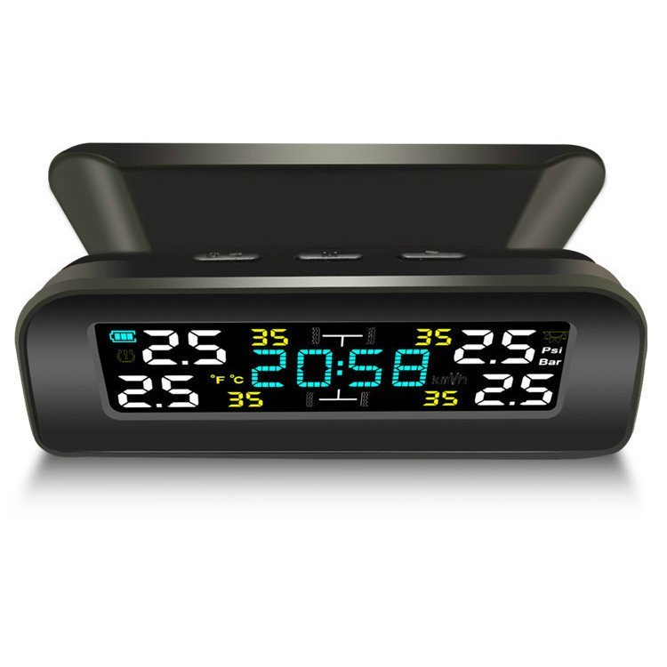 Clock Display Tire Pressure Monitor Internal and External Car All ...