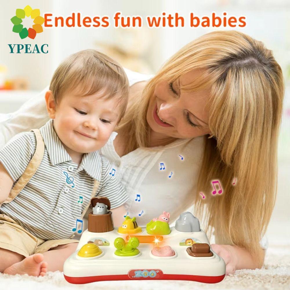 YPEAC Baby Pop Up Montesorri Toys, Plastic Animals Theme Peekaboo ...