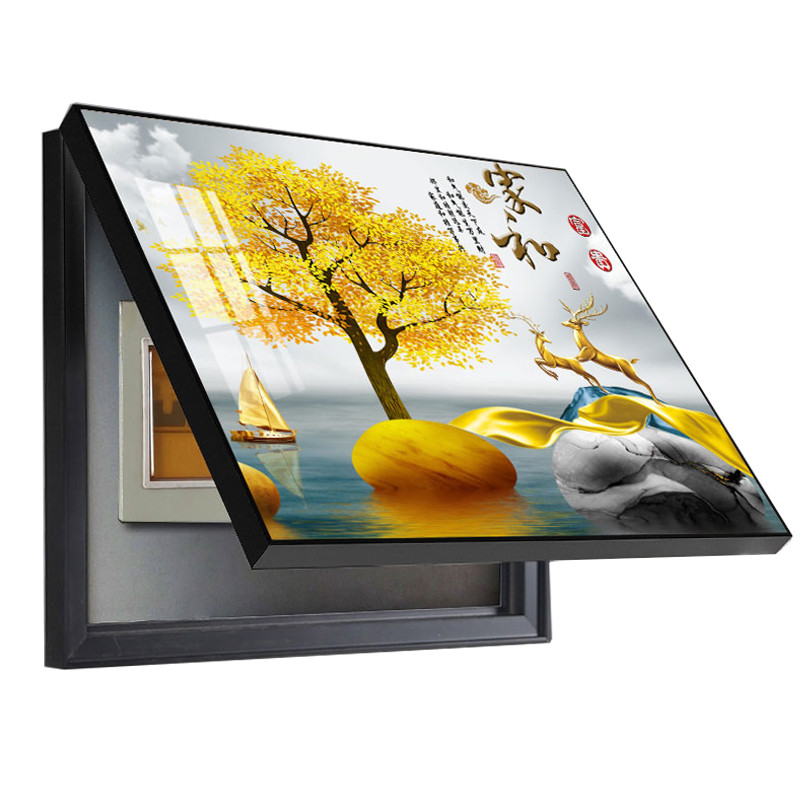 Electric Meter Box Decorative Painting Perforation-Free Living Room ...