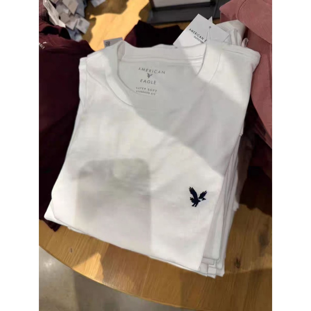 American Eagle Basic Eagle Print Small Label Short Sleeve 100% Cotton ...