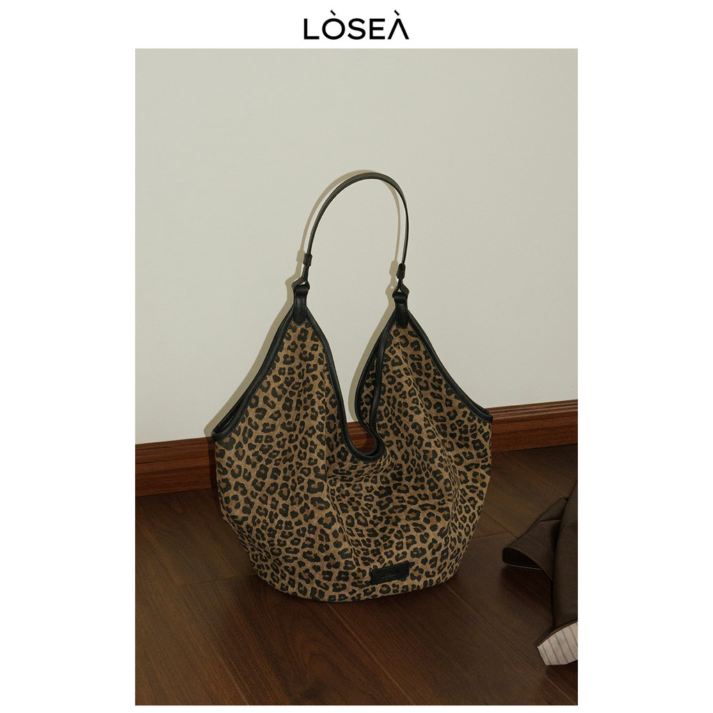 LOSEA Original Leopard Print Large-Capacity Tote Bag Female 2025 New ...