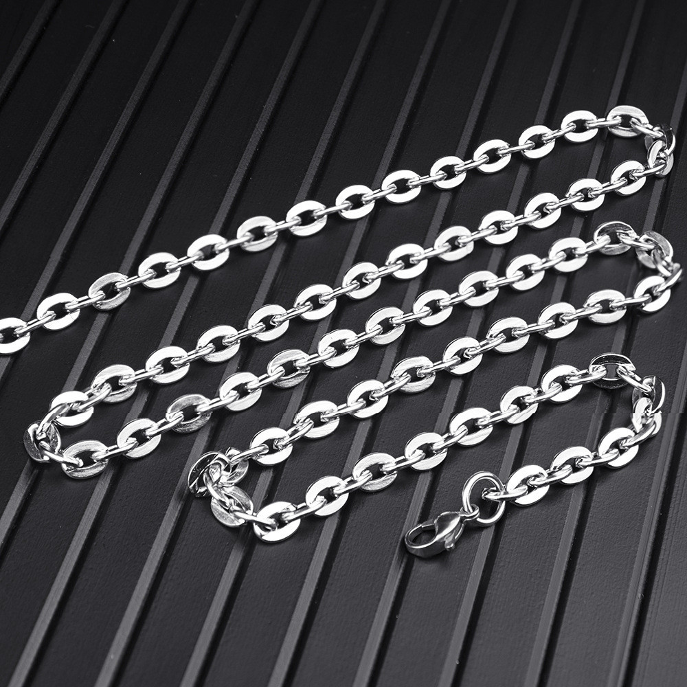 T304 Stainless Steel Thick Cross Chain Clavicle Chain Single Necklace ...