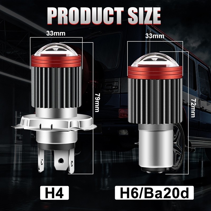 6000K Fog Light Energy Efficient Lighting BA20D Socket For Motorcycles ...