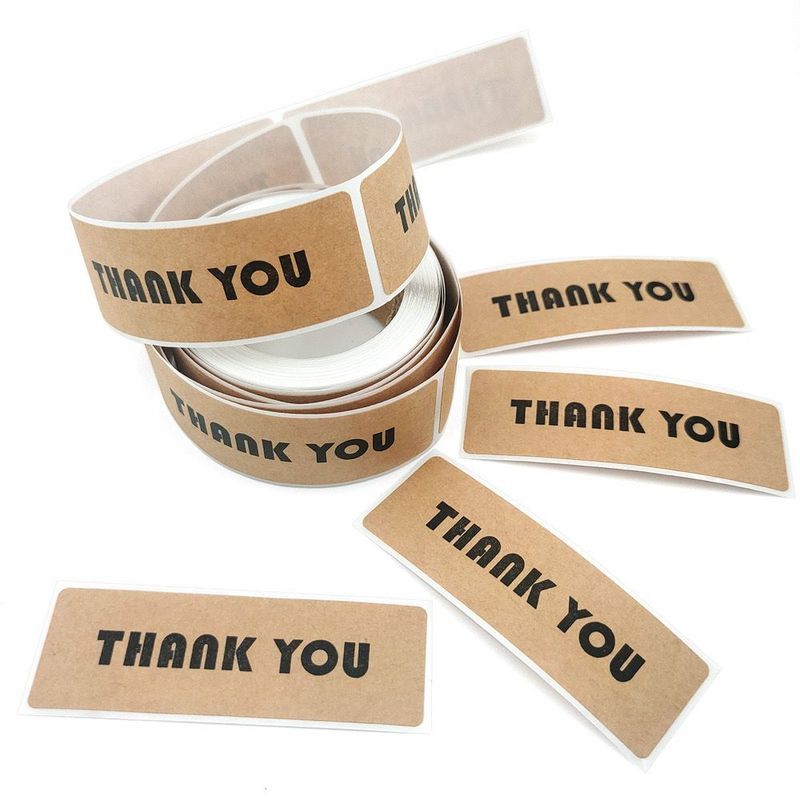 120 Stickers/Roll 1 * 3 Inch Kraft Paper Stickers Rectangular Airplane ...