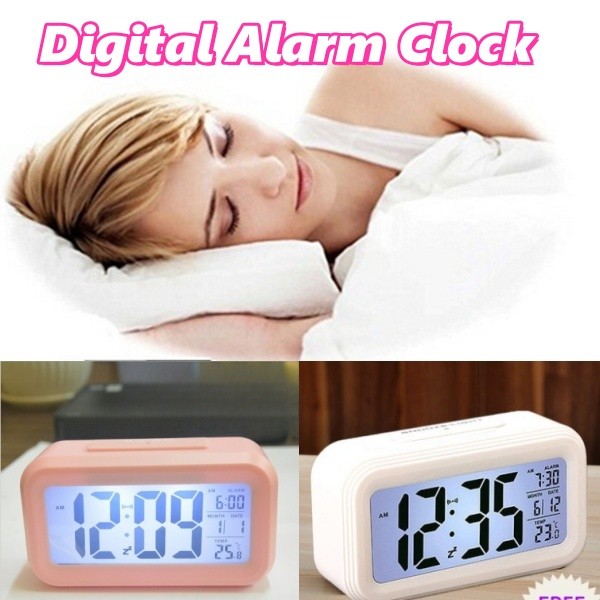 Clock Digital Alarm Clock Multifunctional Backlight LED Display Table ...