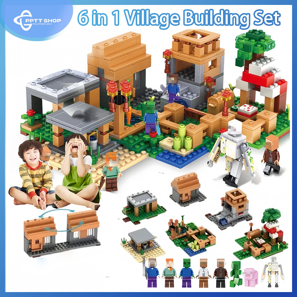 My World Building Block Set DIY Educational Model House Village Classic ...