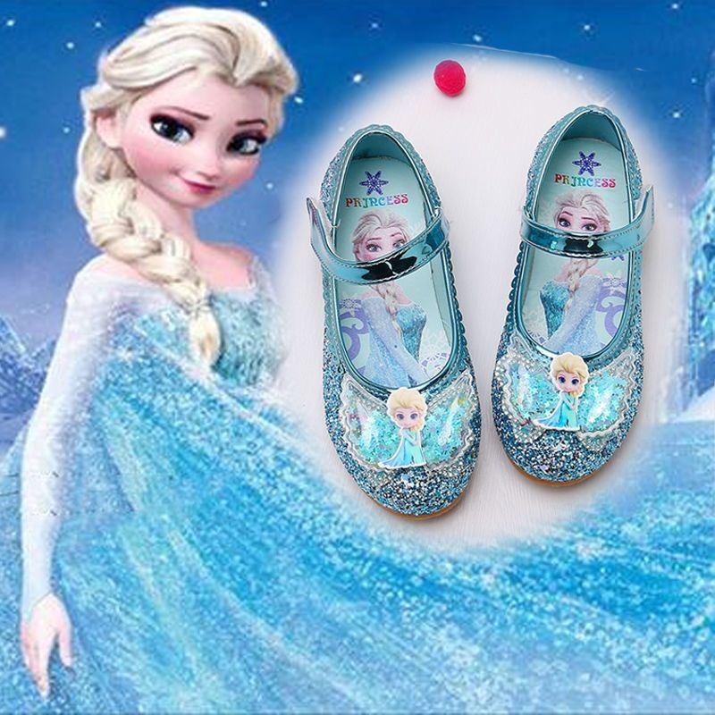 Elsa Princess Shoes Girls' Leather doll Shoes for girls Soft soled ...