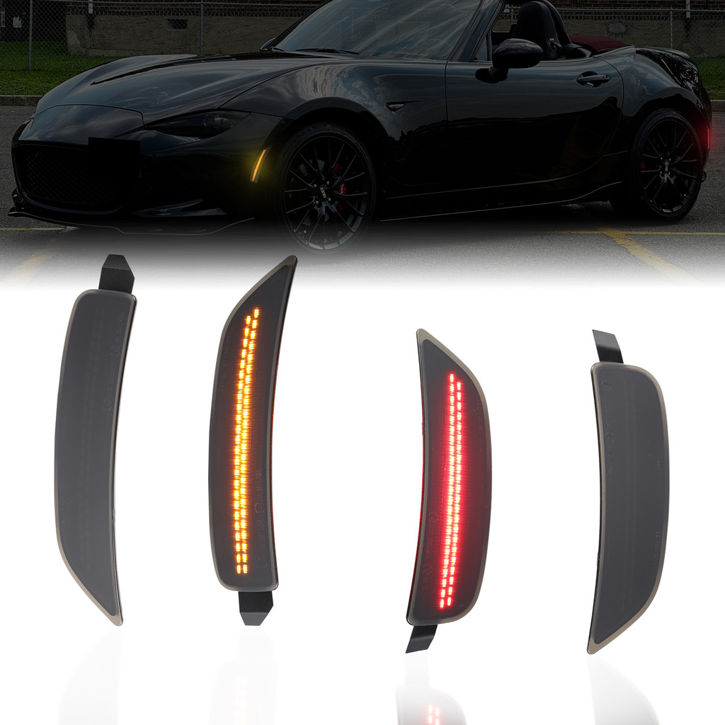 Double Row Indicator Bulb Red Bamber White LED Side Marker Lights for ...