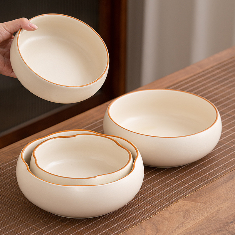 Dehua Ru Kiln Large Size Tea Wash Household Kung Fu Tea Set Large ...