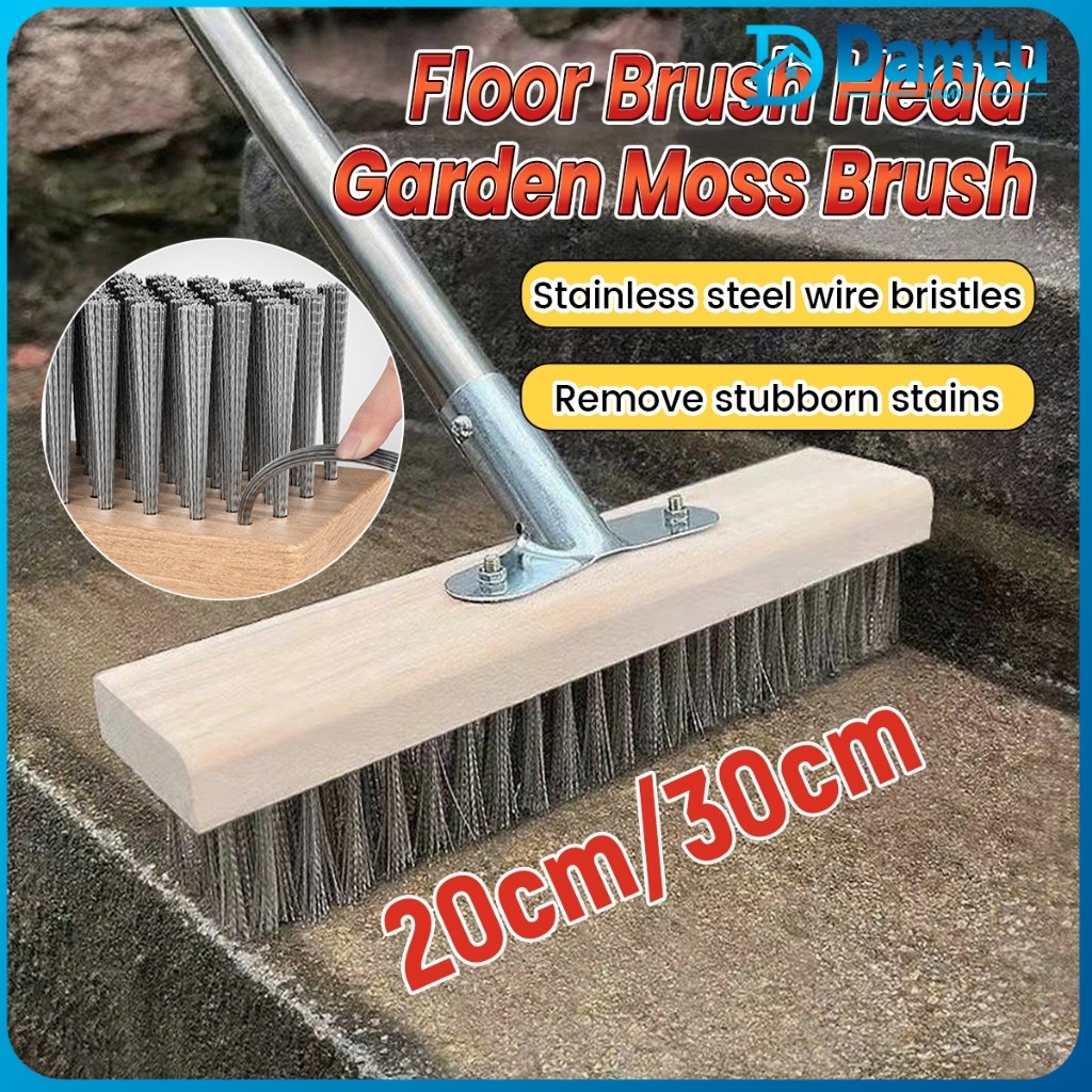 Damtu Stainless Steel Wire Brush Head Moss Brush Heavy Duty Floor Brush ...