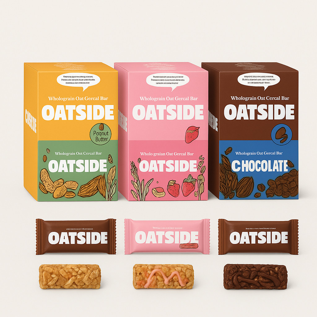 OATSIDE BAR BOX CONTENTS 12 MIX CEREAL WHOLEGRAIN CHOCOLATE BUTTER ...