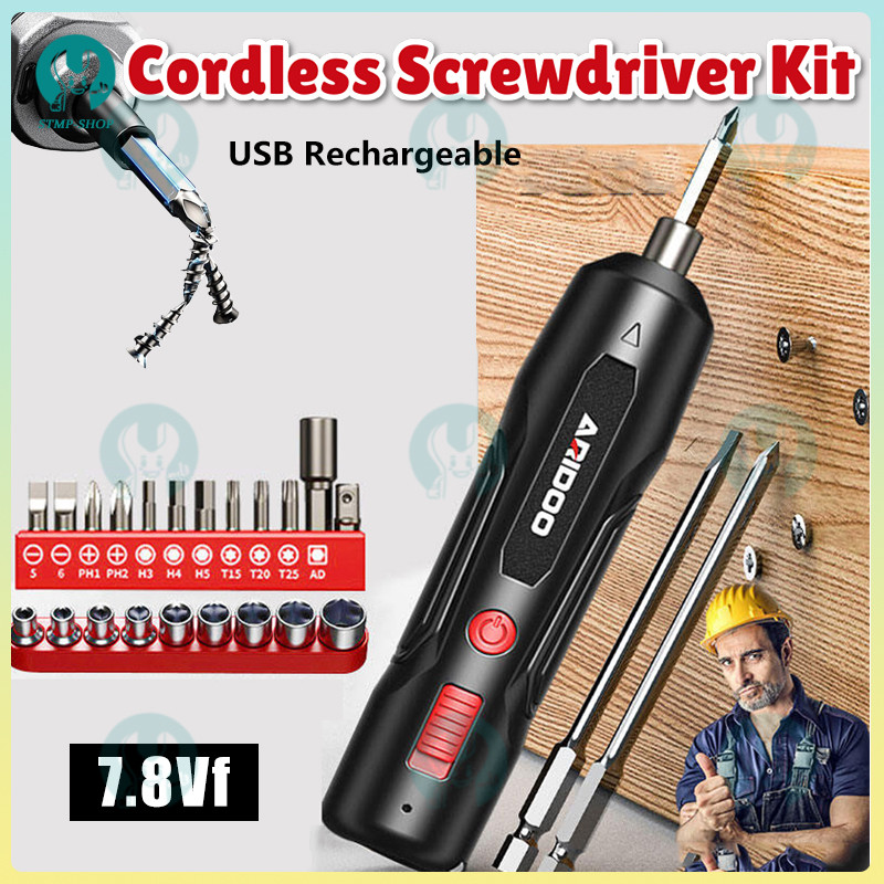 Mini Cordless Screwdriver Kit Electric Screwdriver Precision Power ...
