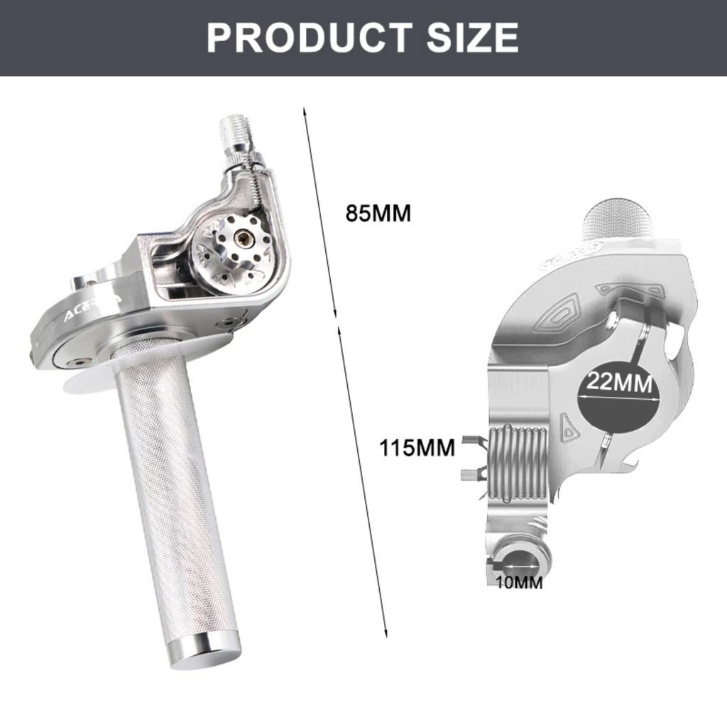 Acerbs 7/8'' 22mm Quick Action CNC Throttle Grip Motorcycle handlebear ...